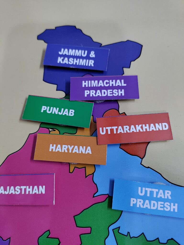 India Map Velcro Activity Board - Brainivity Box